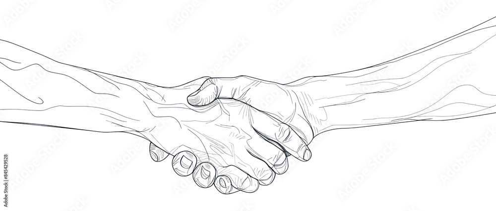 PNG Handshake handshake agreement drawing. Stock Illustration | Adobe Stock