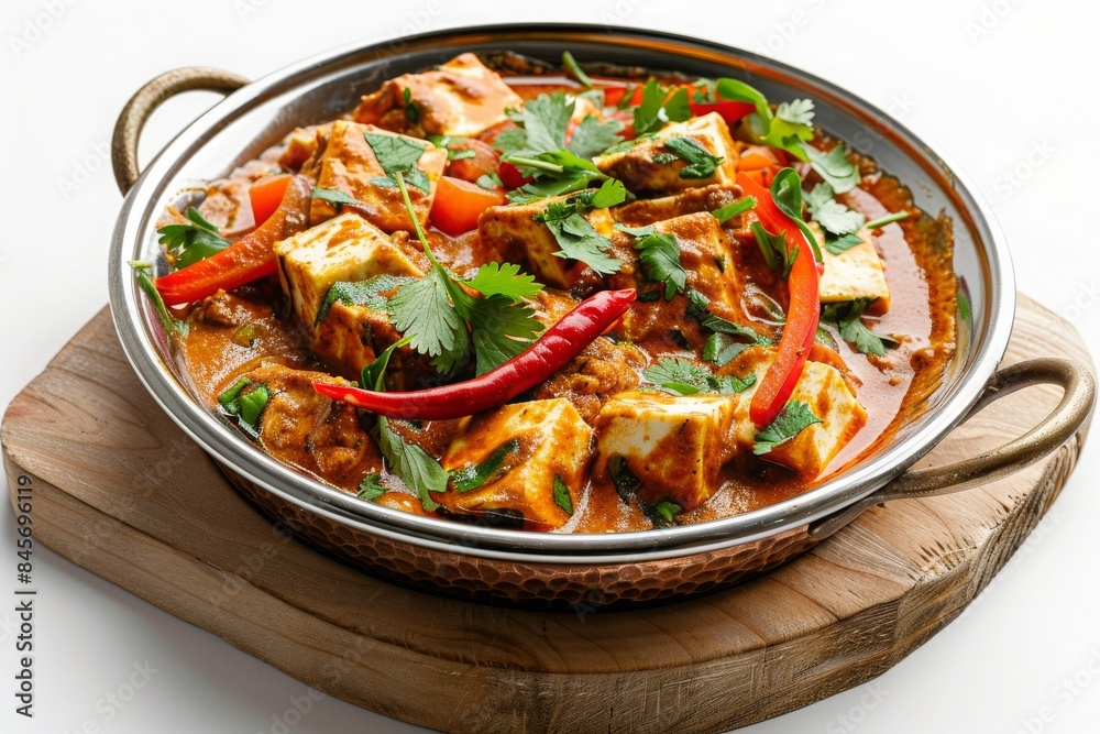 Indian-style cottage cheese vegetarian curry dish. Kadai Paneer ...