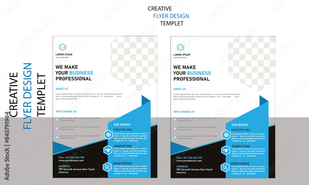 crative' modren' flyer' design' layout' with' graphic' element; and ...