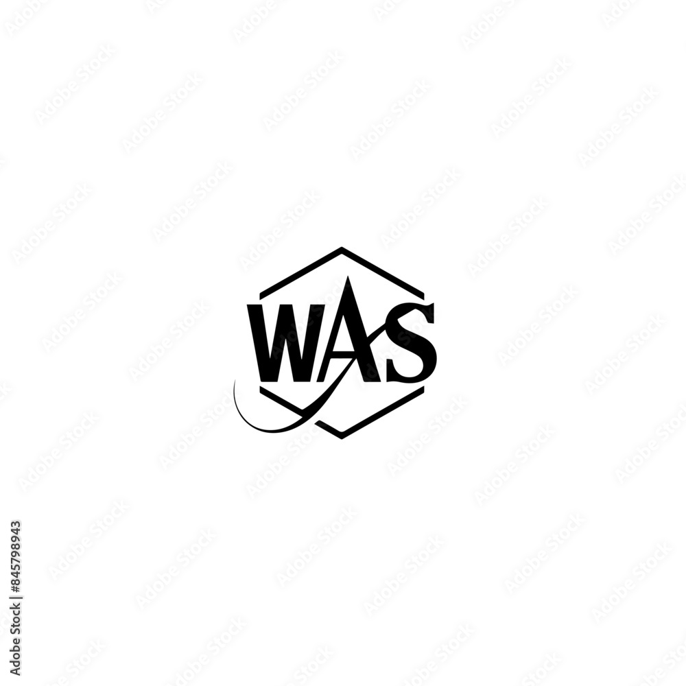 WAS monogram logo , icon, symbol, vector, sign, logo, button, set, web ...