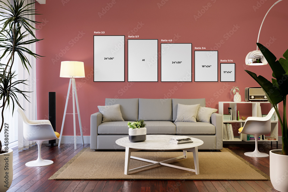 Frame wall display - main ratio formats Stock Illustration | Adobe Stock