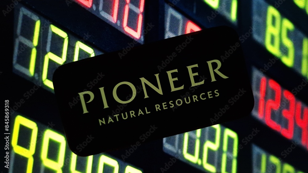 Konskie, Poland - June 10, 2024: Pioneer Natural Resources company logo ...