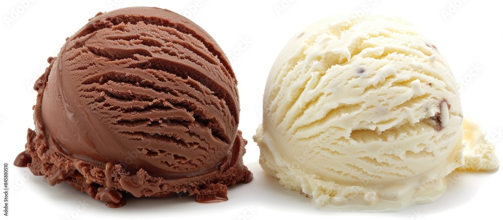Ice Cream Flavors: Chocolate vs. Vanilla Stock Photo | Adobe Stock