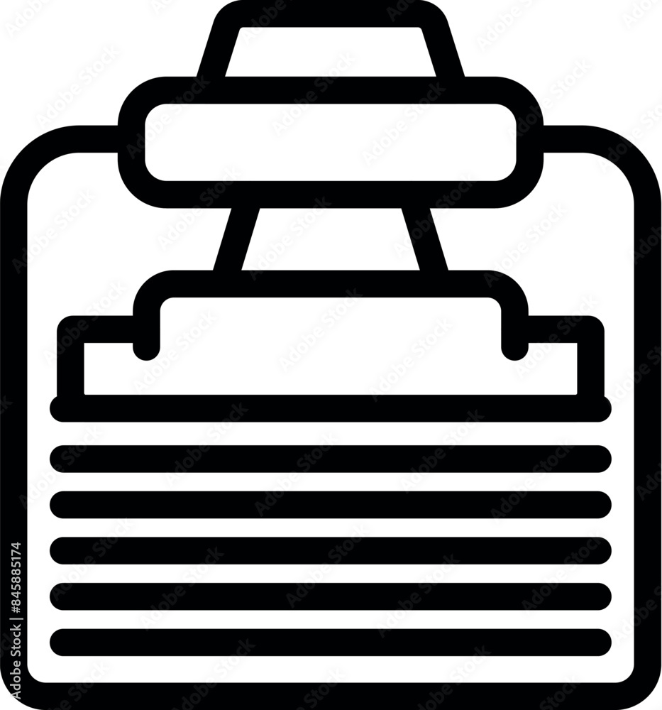 Clipboard with blank paper is representing taking notes, writing down ...
