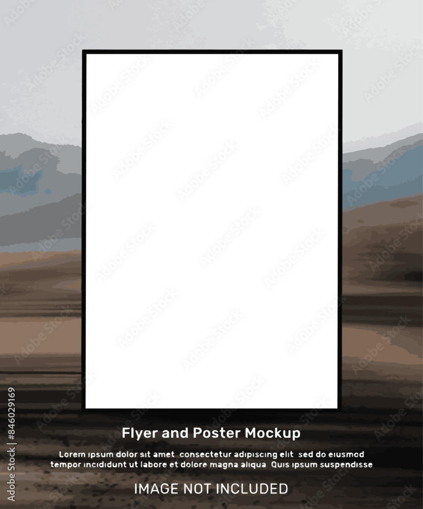 Posters facebook cover mock up template | Portrait photo frame brochure ...