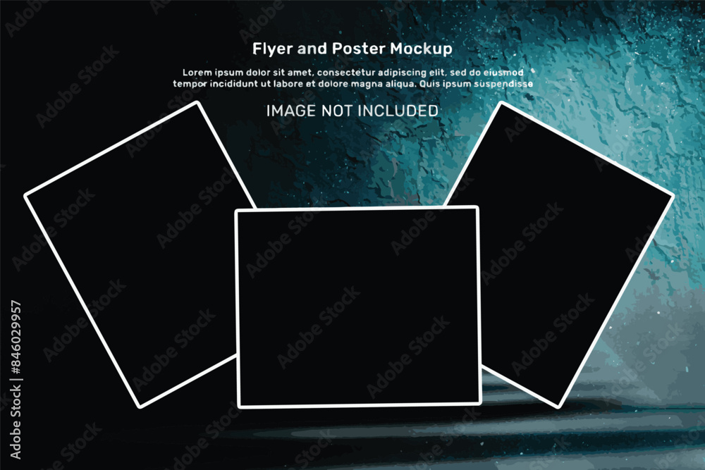 Posters facebook cover mock up template | Portrait photo frame brochure ...