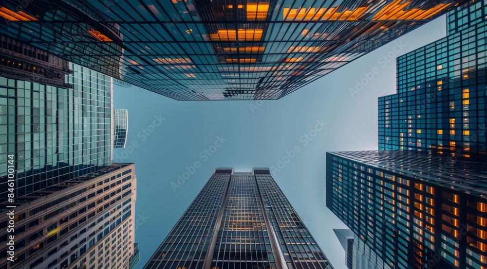 Urban high-rise office building, commercial building,. The grandeur and ...