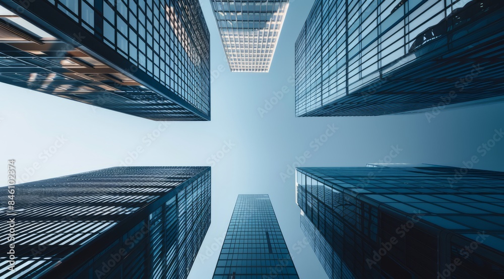 Urban high-rise office building, commercial building,. The grandeur and ...