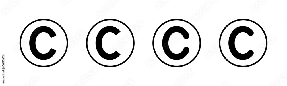 Copyright icon set. copyright symbols Stock Vector | Adobe Stock