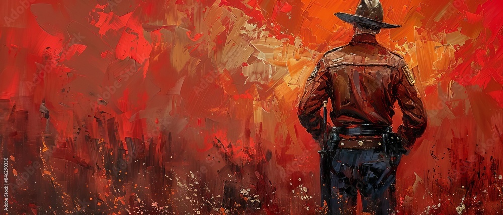 The essence of law enforcement by showcasing a Mountie in a traditional ...