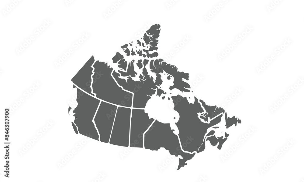 Canada map isolated on white background. for website layouts ...