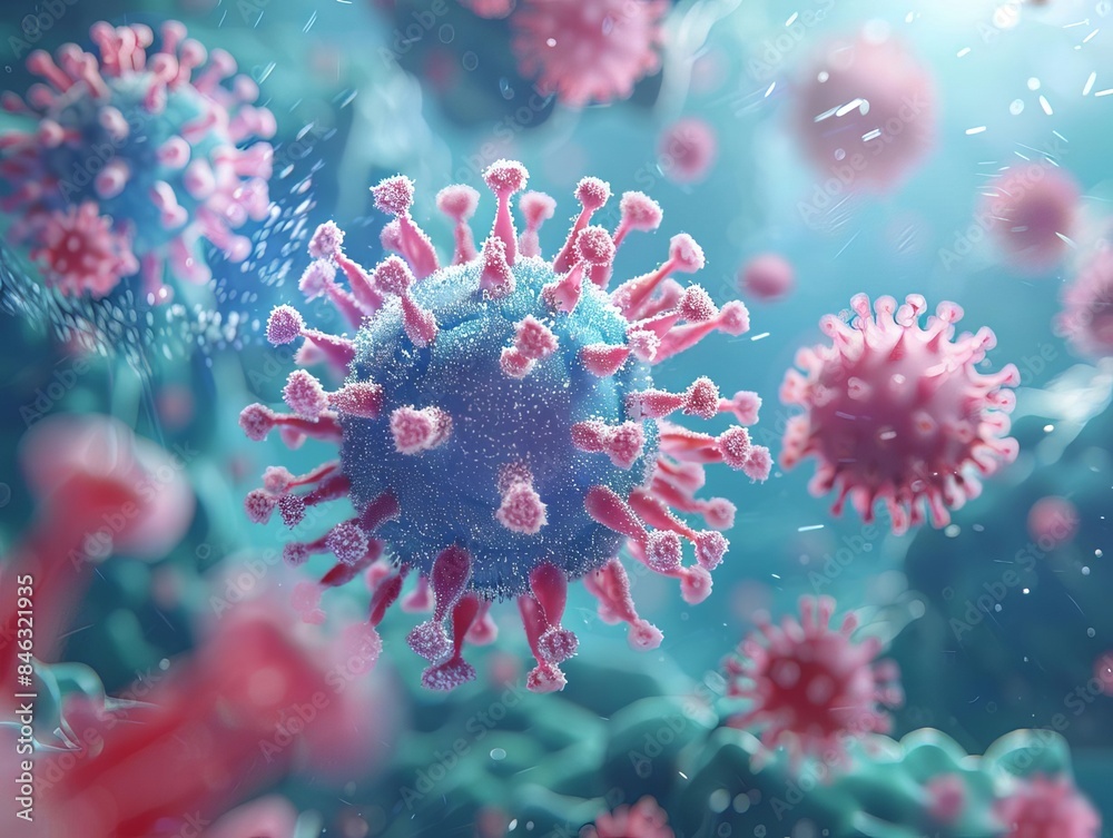 A visual narrative on infection control featuring a close-up of ...