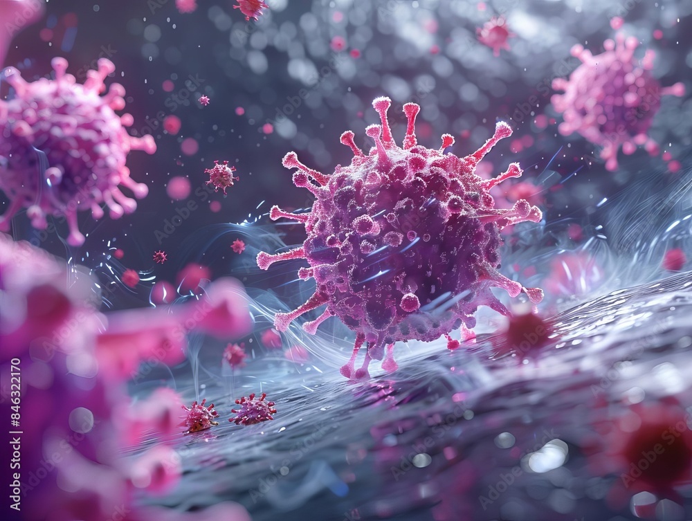 A visual narrative on infection control featuring a close-up of ...