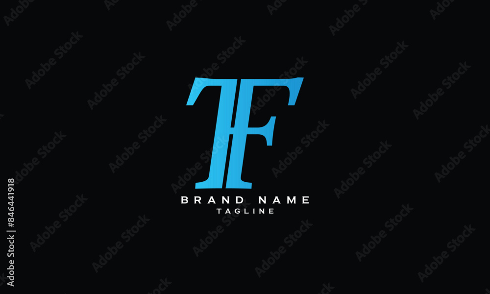 THF, TFH, HTF, HFT, FHT, FTH, Abstract initial monogram letter alphabet ...