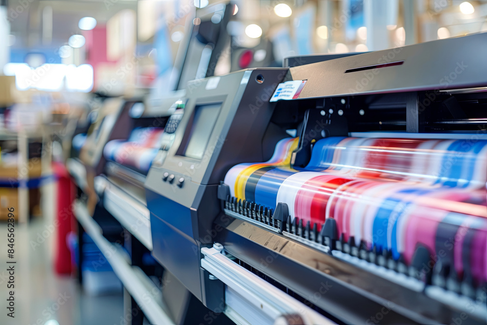 Professional large-format plotter, photocopier, or printer with color ...