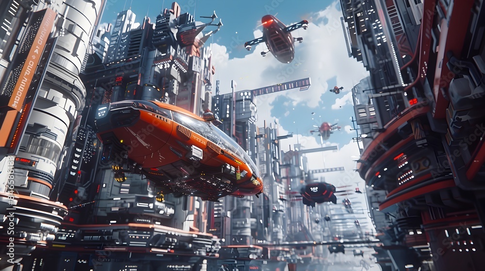 Autonomous Exploring Futuristic Cityscape with Exoskeleton and Flying ...
