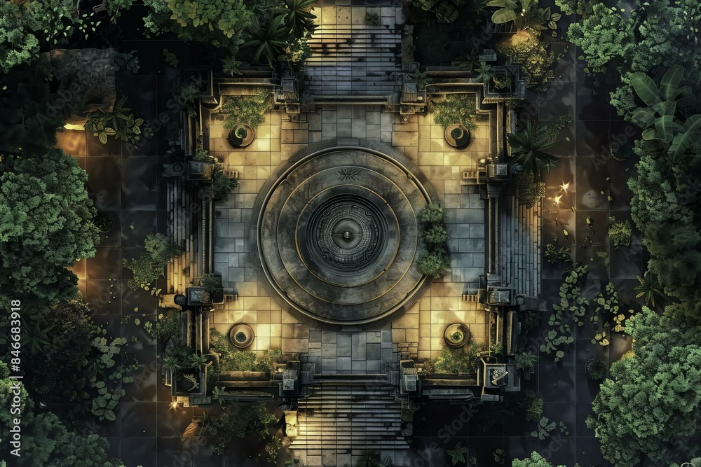 DnD Battlemap Abandoned Temple Battlemap. Persisting ruins of an ...