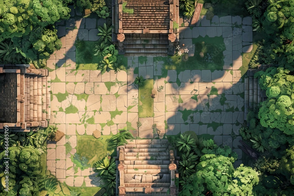 DnD Battlemap Abandoned Temple Battlemap - Ancient ruins for epic ...