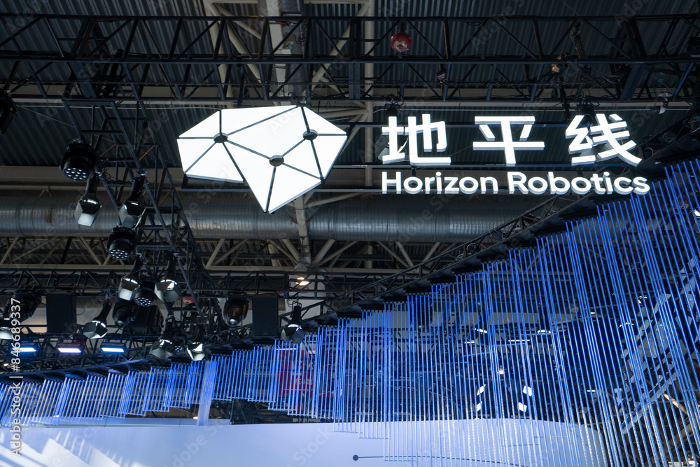 Foto de Stock Beijing, China - Apr 30, 2024: Horizon Robotics' booth at ...
