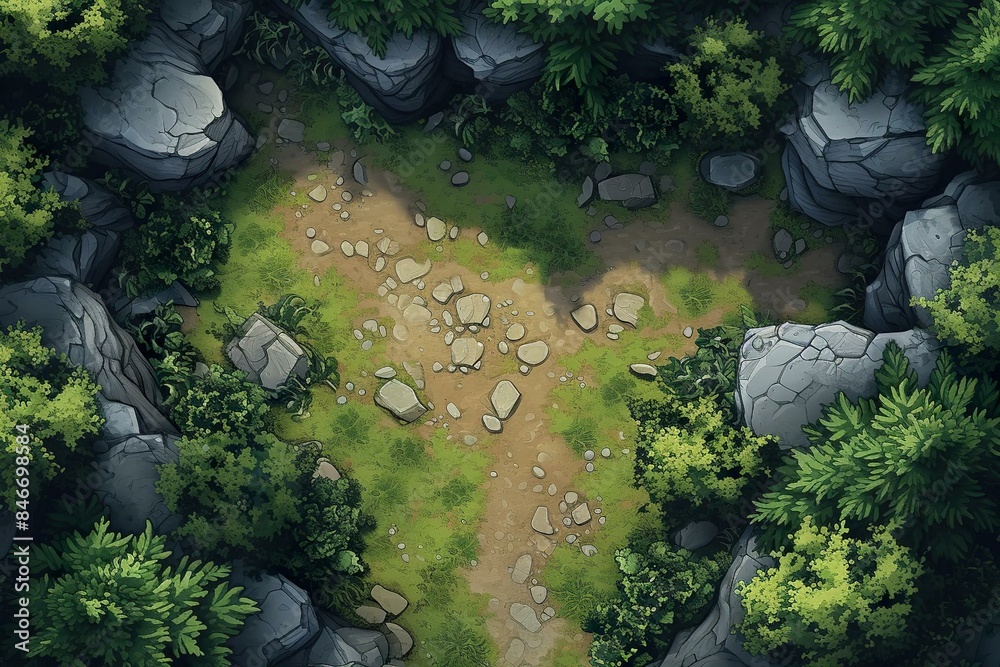 DnD Battlemap Bear Lair Battlemap Style: A detailed digital ...