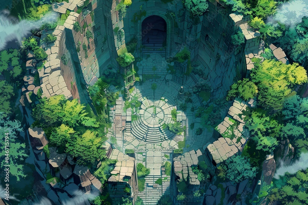 Ilustración de Stock DnD Battlemap Dragons Lair Battlemap - A detailed ...