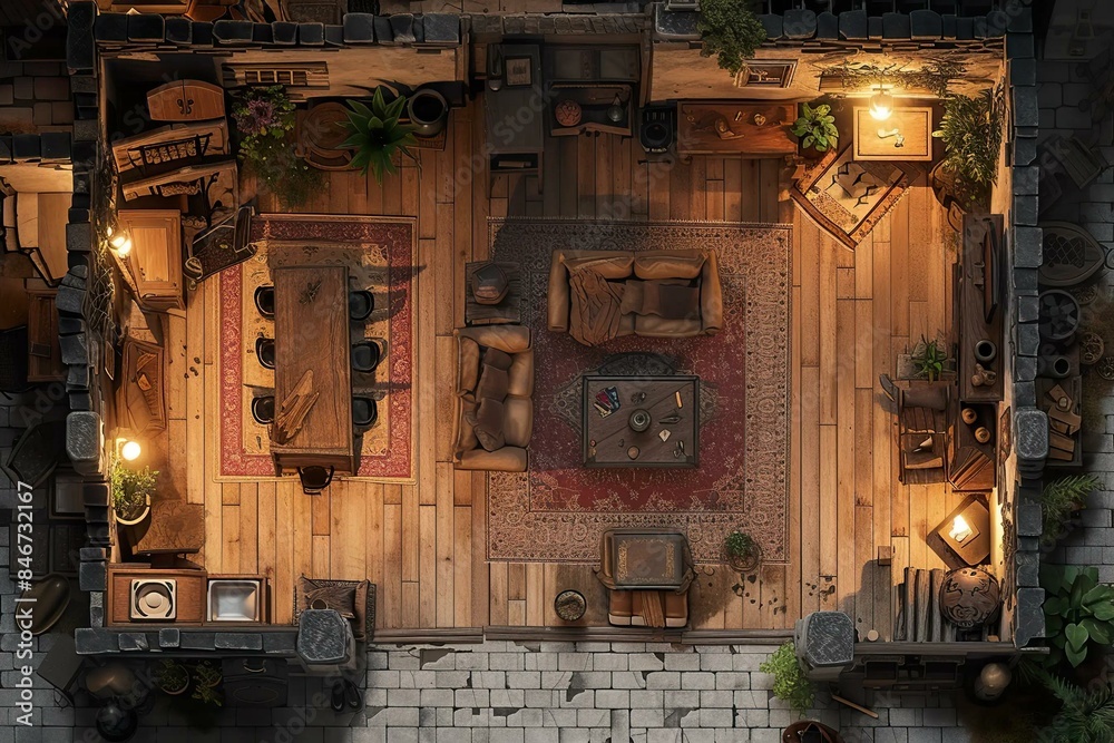 DnD Battlemap Golems Room Battlemap Illustration - Quiet and mysterious ...