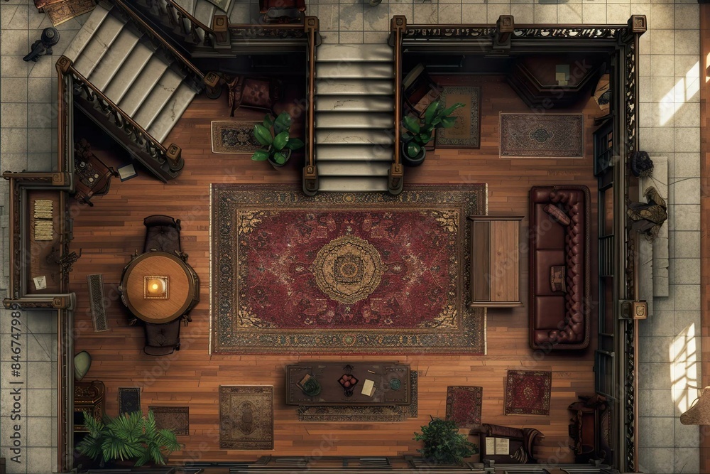 DnD Battlemap Mansion Room Battle Map: Intriguing and Mysterious ...