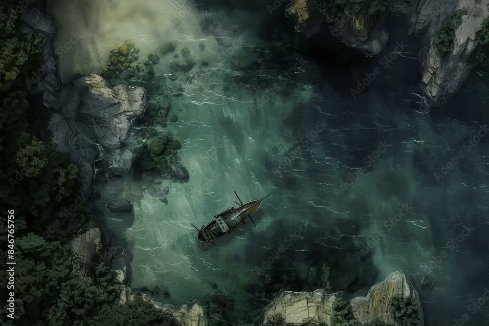 Ilustración de Stock DnD Battlemap Pirate Cove Battlemap - Detailed map ...