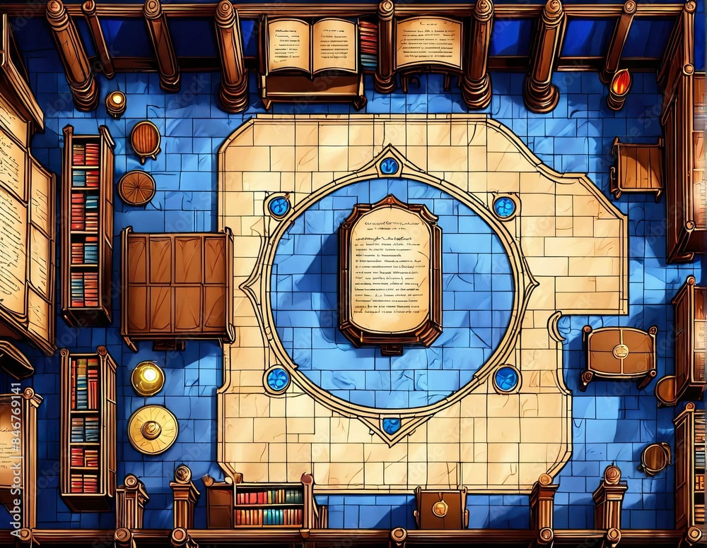 Ilustración de Stock DnD Battlemap Gardens_Statue_Architecture ...