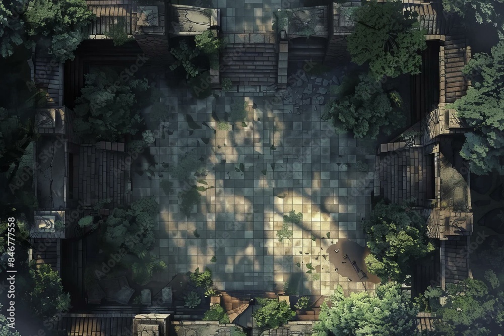 DnD Battlemap Shadow Corridor Battlemap in 70 characters: Mysterious ...