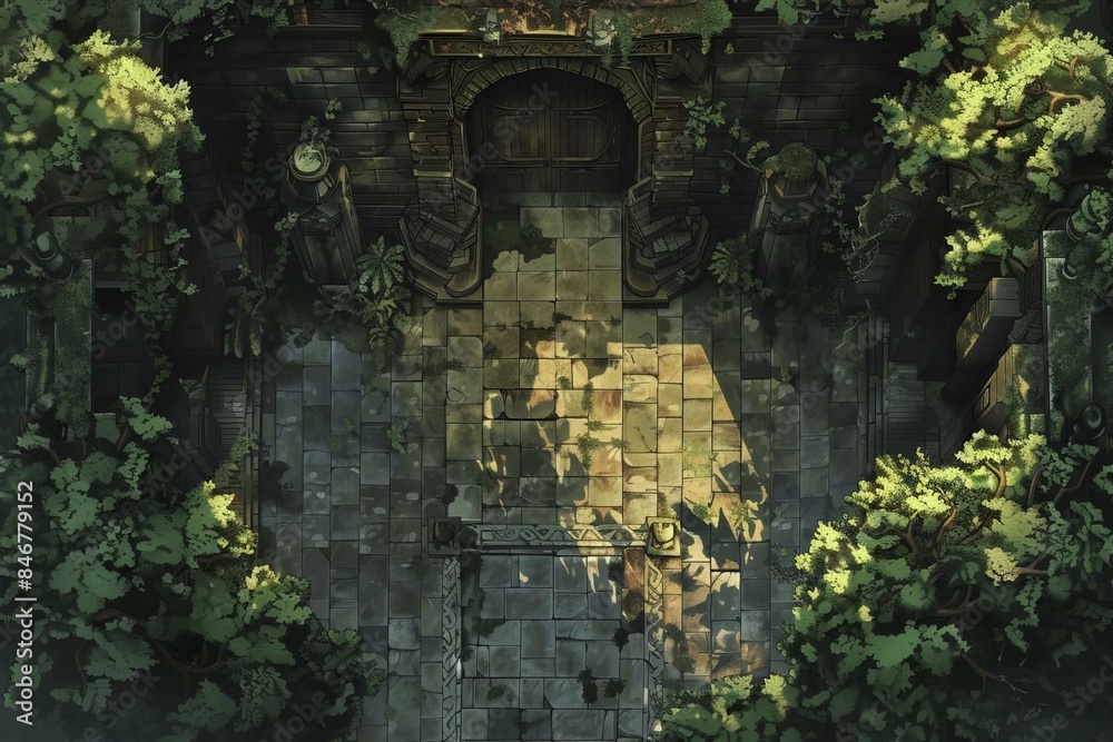 Ilustración de Stock DnD Battlemap Shadow Corridor Battlemap : Dark ...
