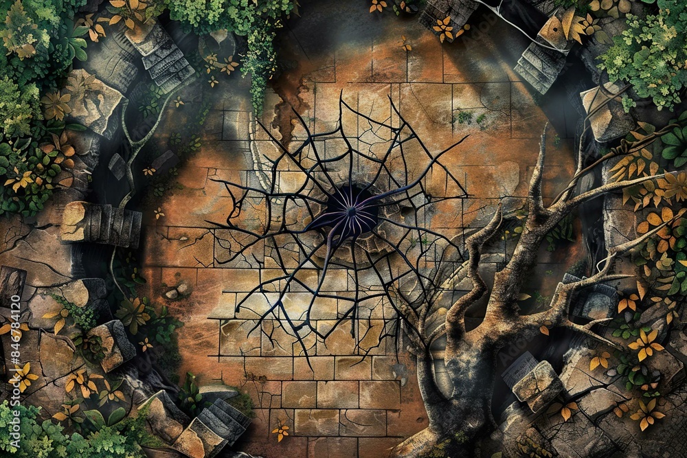 DnD Battlemap Spider Den Battlemap Style - A mysterious and intricate ...