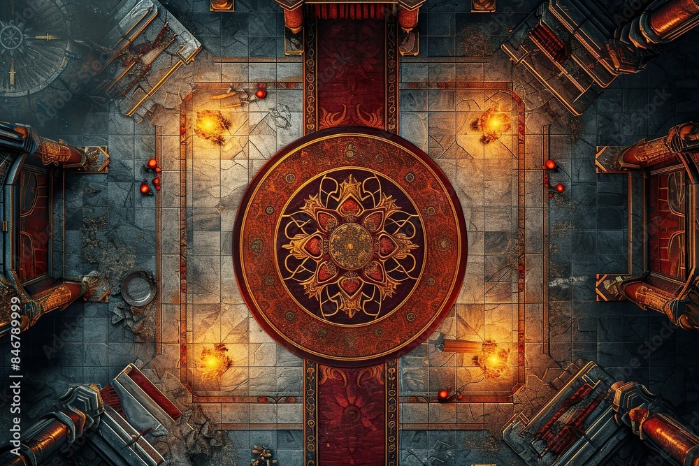 DnD Battlemap Throne Room Battlemap - Elaborate setting for epic ...