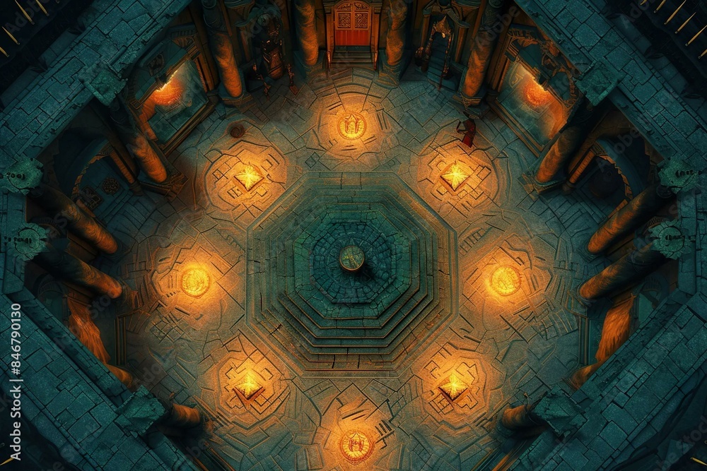 Ilustración de Stock DnD Battlemap Throne Room Battlemap. A royal ...