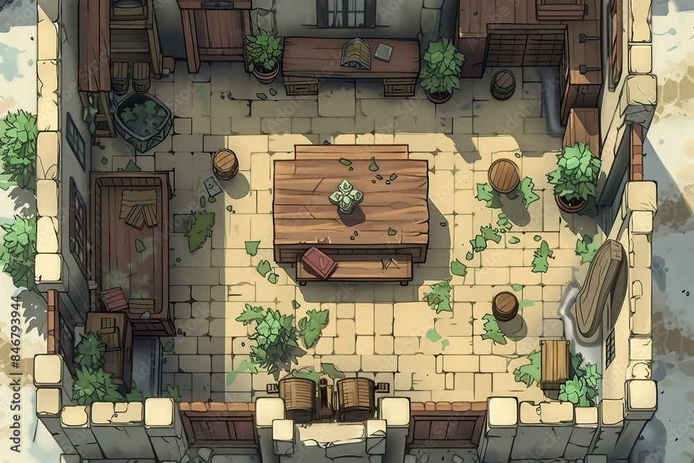 DnD Battlemap Treasure Room Battlemap. Stock Illustration | Adobe Stock
