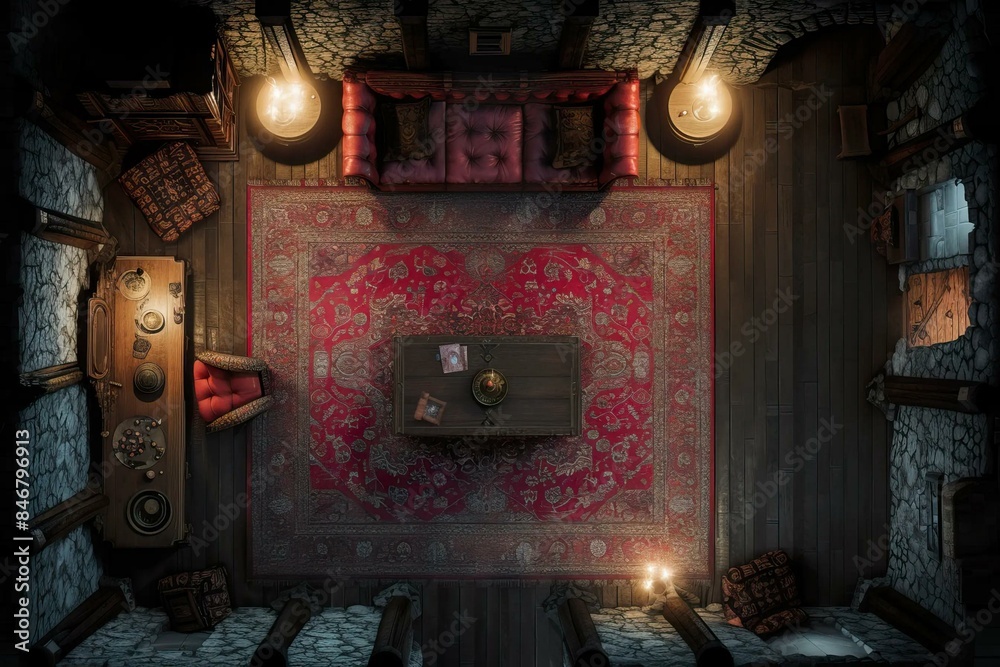 DnD Battlemap Vampires Room Battlemap for RPG. No text needed. Stock ...