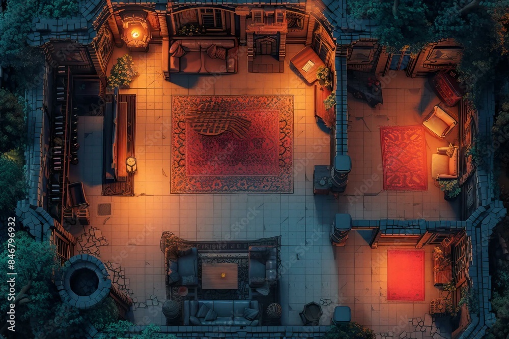 DnD Battlemap Vampires Room Battlemap - Intriguing setup for a vampire ...