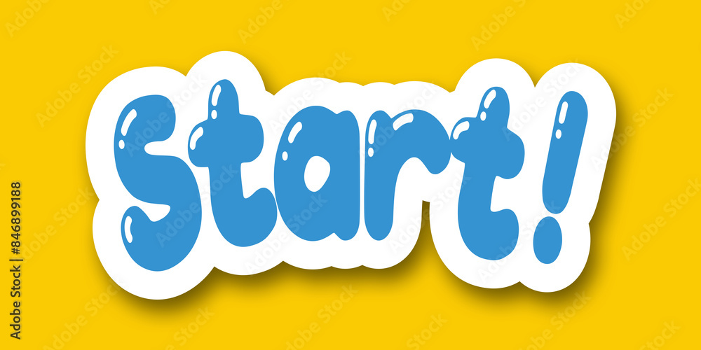 start label in yellow background Stock Illustration | Adobe Stock