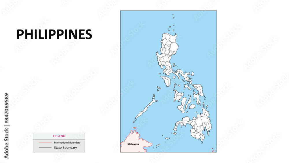 Philippines provinces Map. State map of Philippines. Administrative map ...