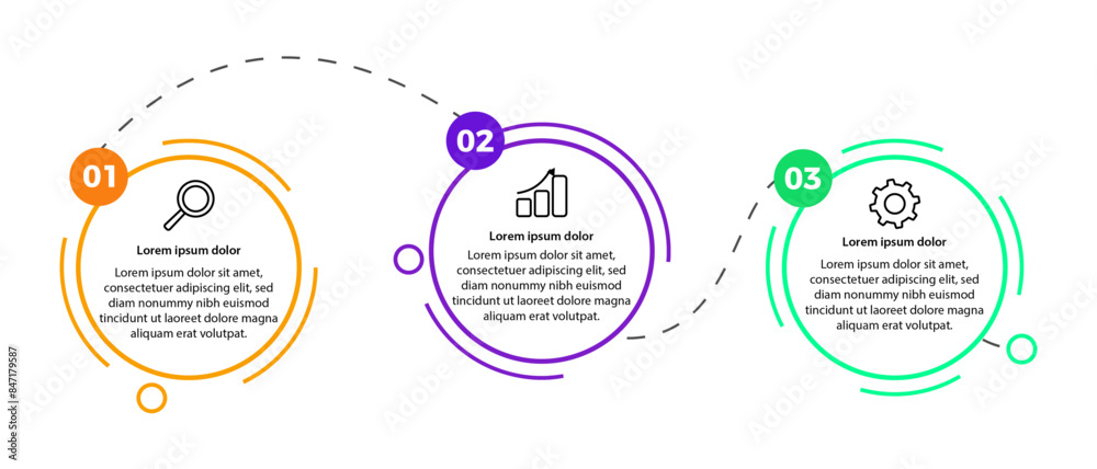 Infographic Set Process and and Data Flow Stock Vector | Adobe Stock