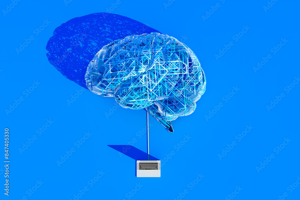 Computer-generated human brain illustration Stock Illustration | Adobe ...
