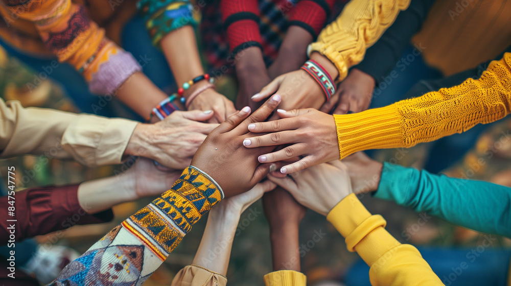 Diverse Hands in Cultural Unity Ethnic Harmony and Inclusion Concept ...