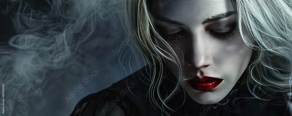 Gothic vampire portrait, inspired by gothic aesthetics and vampire lore ...