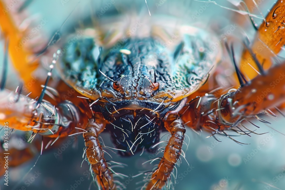 Insect monster bites, encephalitis tick macro dust mite, horrible ...