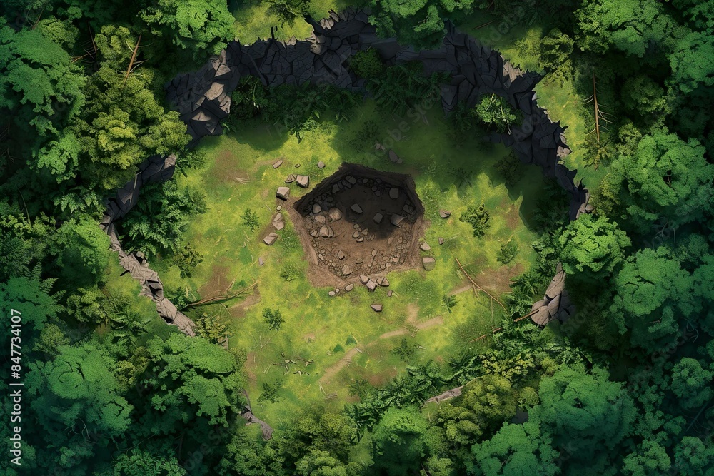 Ilustración de Stock DnD Battlemap Monster Nest Battle Map Simplified ...