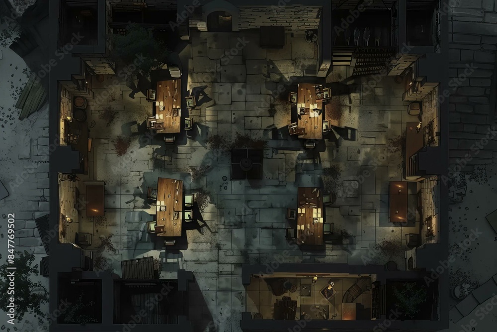 DnD Battlemap City Guard Bar Interior: A cozy and rustic tavern setting ...