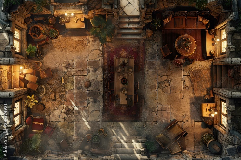 DnD Battlemap Treasure Room Battlemap: Ancient-themed adventurous ...