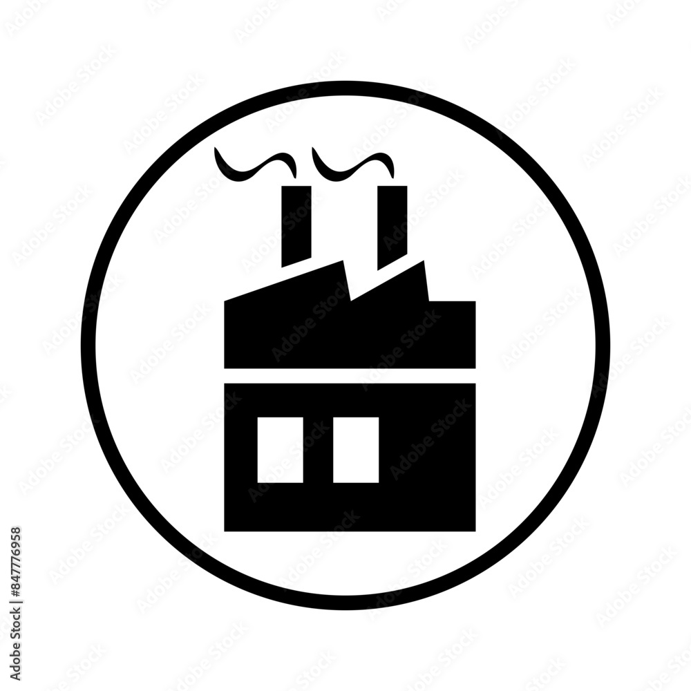 Factory icon. Map placeholder landmark icon set. Transparent background ...