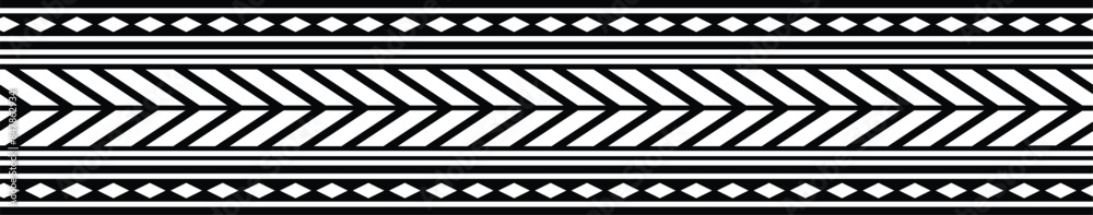 Polynesian tattoo tribal band design. Traditional Samoan tattooing ...