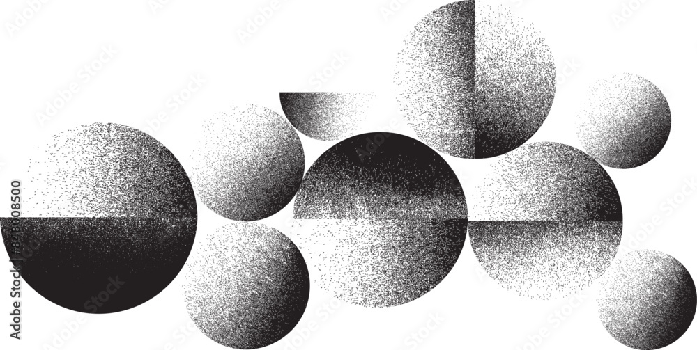 Sprayed black half circle form .Graffiti art design . Noise dispersion ...
